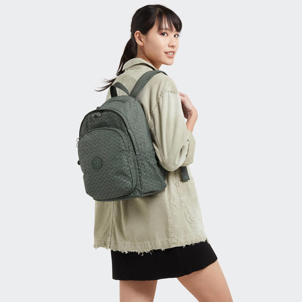 Kipling rugzak Delia sign green | wehkamp