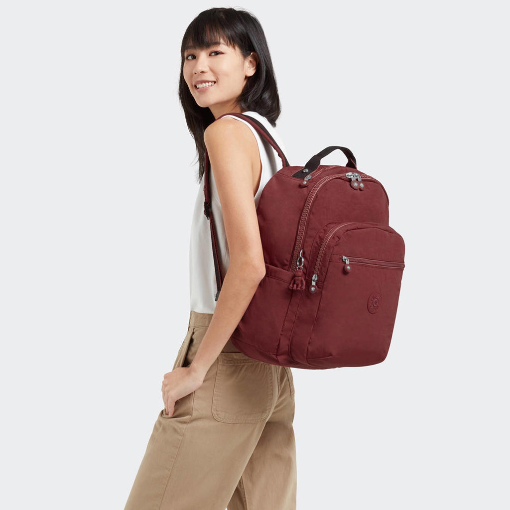 Kipling rugzak Seoul flaring rust | wehkamp