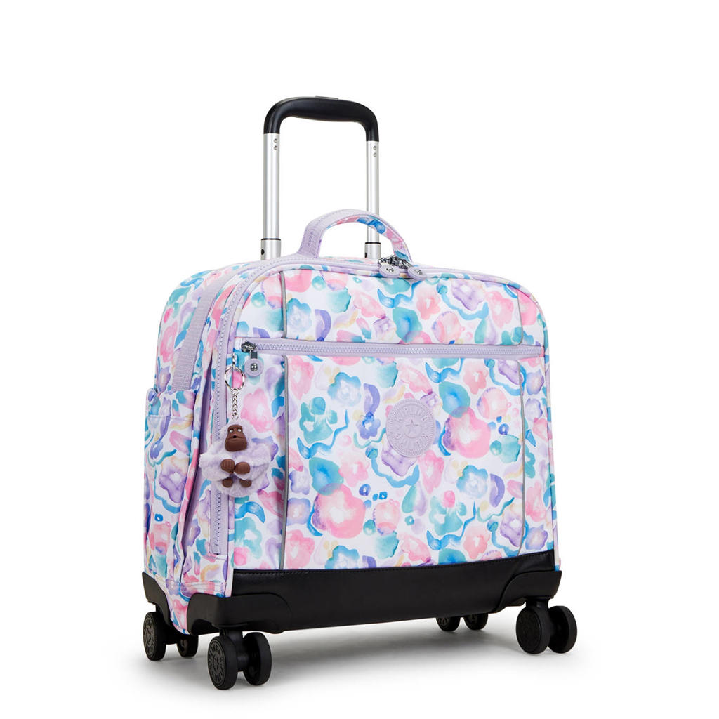 Kipling trolley New Storia 45 cm. aqua flowers | wehkamp