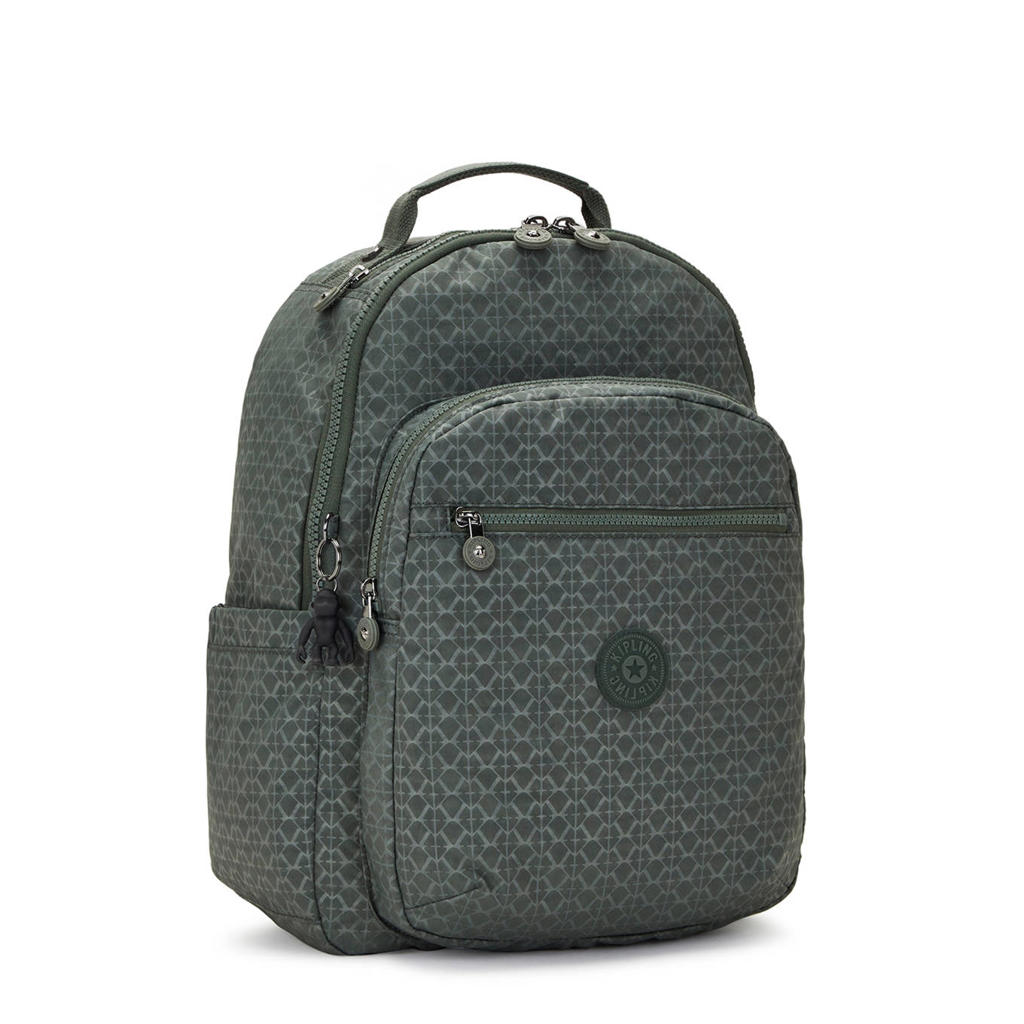Kipling rugzak Seoul signature green | wehkamp