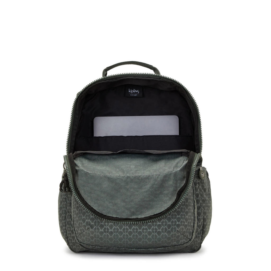 Kipling rugzak Seoul signature green | wehkamp