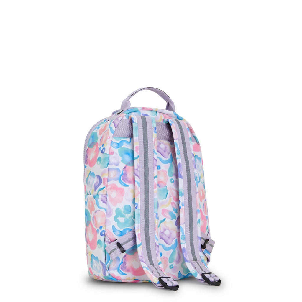 Kipling rugzak Seoul S aqua flowers | wehkamp