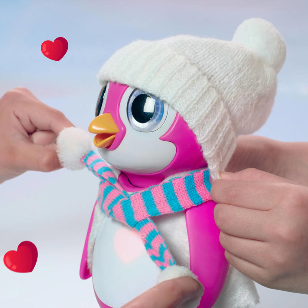 Silverlit rescue penguin roze interactieve knuffel | wehkamp