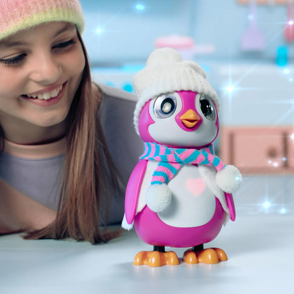 Silverlit rescue penguin roze interactieve knuffel | wehkamp