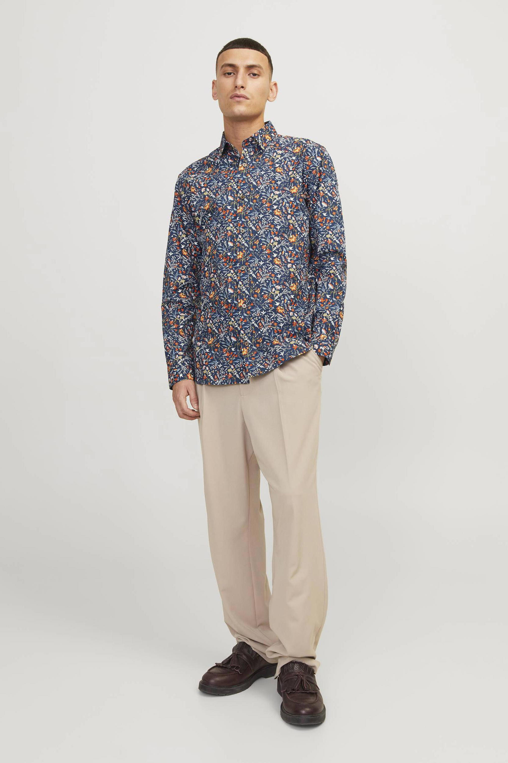 JACK & JONES PREMIUM slim fit overhemd JPRBLAMONACO met all over print ...