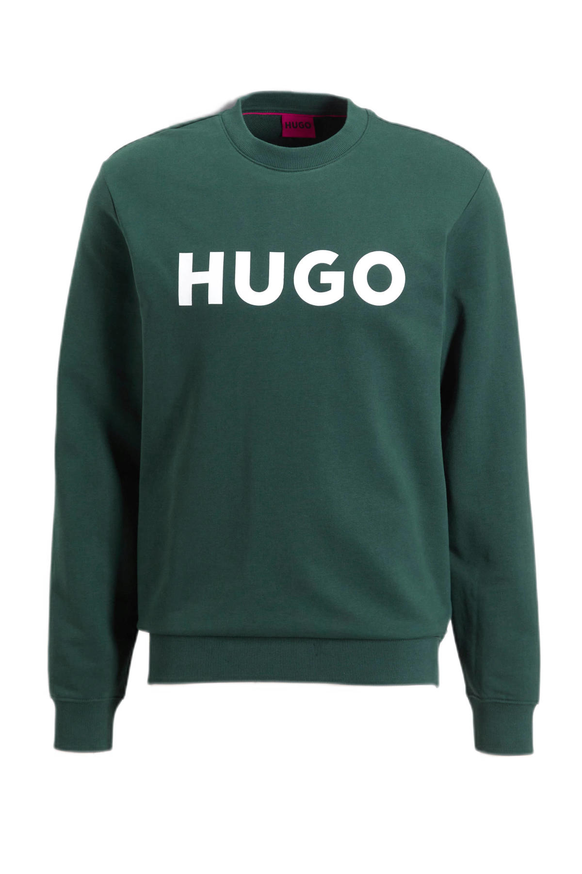 HUGO sweater met printopdruk dark green | wehkamp