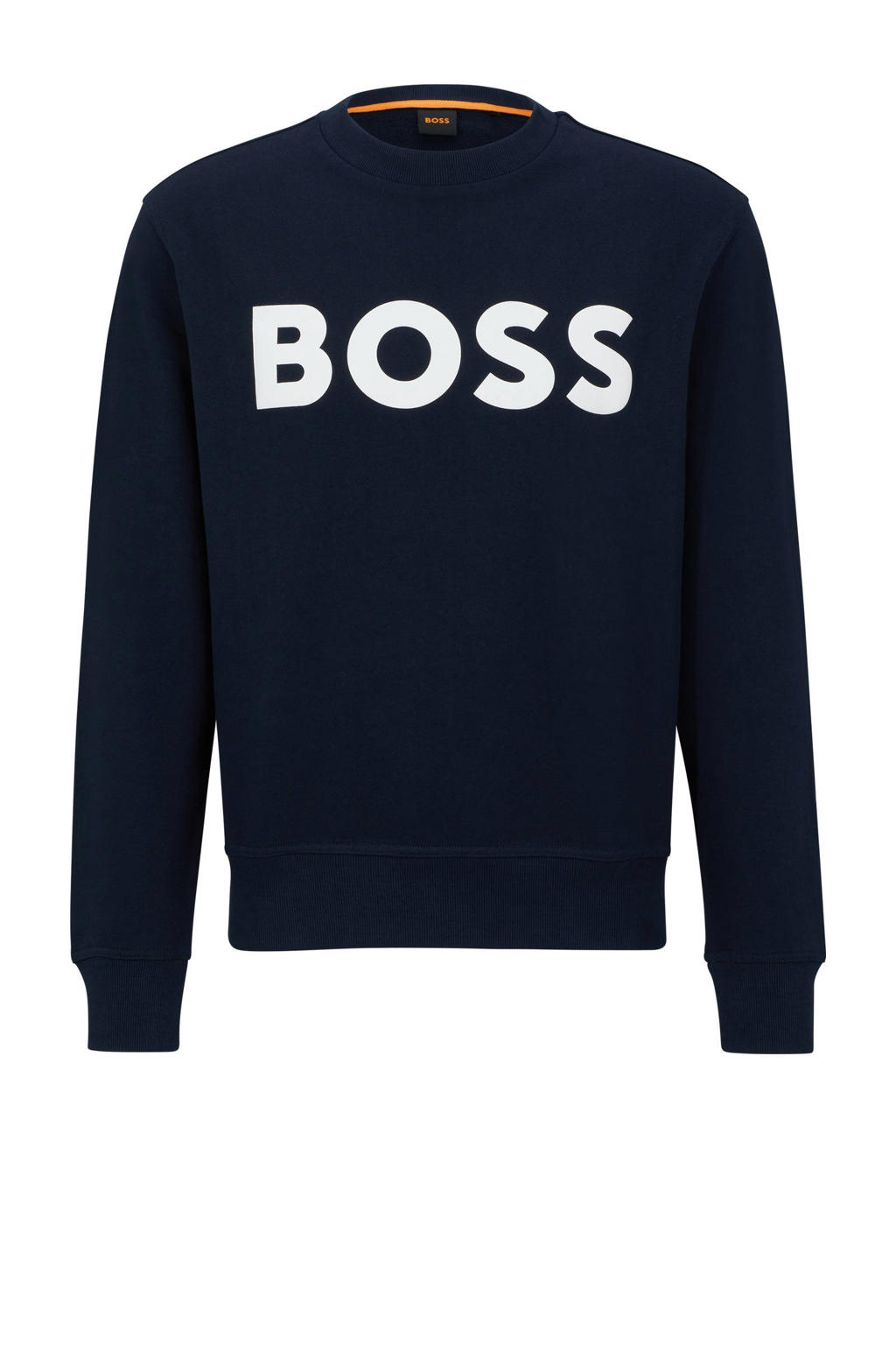 BOSS sweater WeBasicCrew met logo dark blue | wehkamp