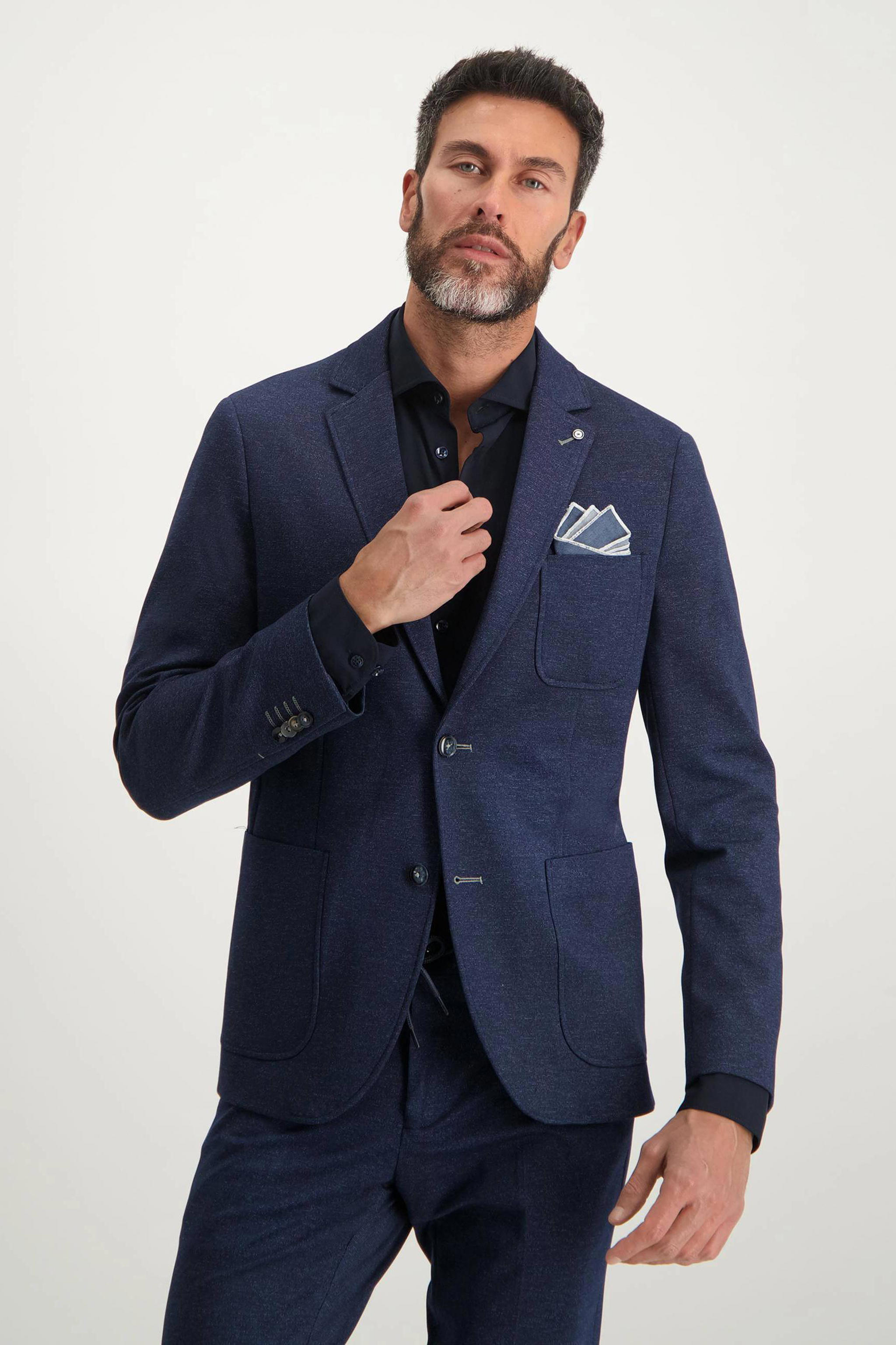 Blue Industry regular fit colbert navy | wehkamp