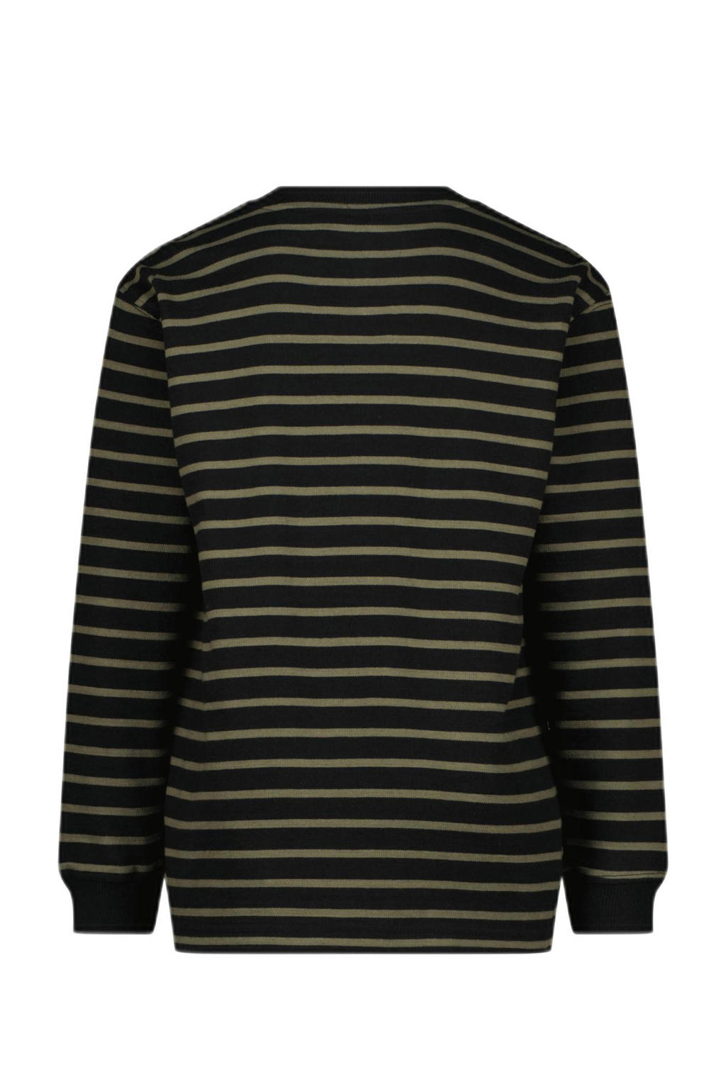 Vingino Gestreepte Longsleeve Jaq Zwart Bruin Wehkamp