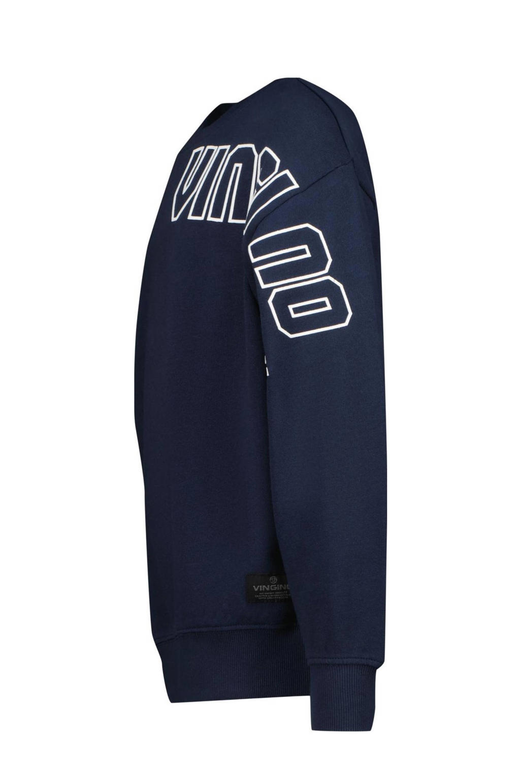 Vingino sweater met logo donkerblauw | wehkamp