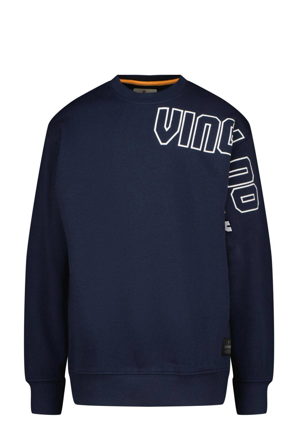 Vingino sweater met logo donkerblauw | wehkamp