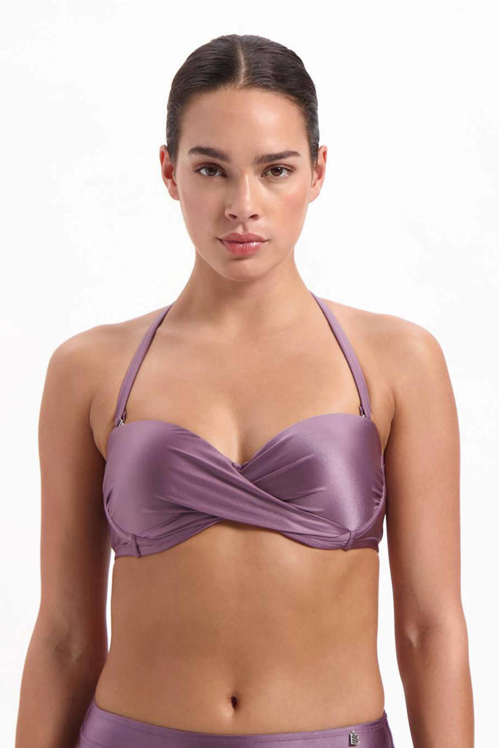 Beachlife voorgevormde strapless bandeau bikinitop paars | wehkamp