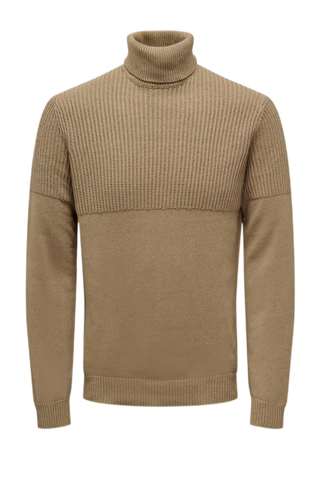 ONLY & SONS coltrui ONSAL LIFE met textuur chinchilla | wehkamp