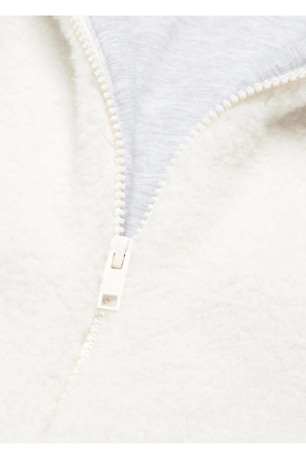 Mango Kids teddy winterjas ecru | wehkamp