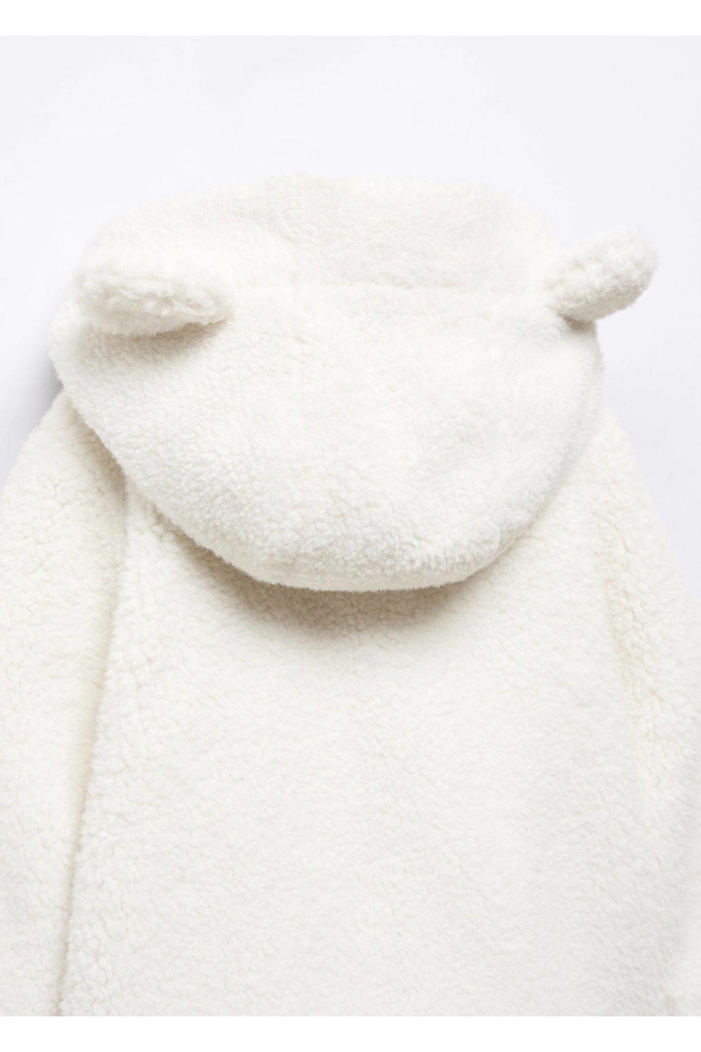 Mango Kids teddy winterjas ecru | wehkamp