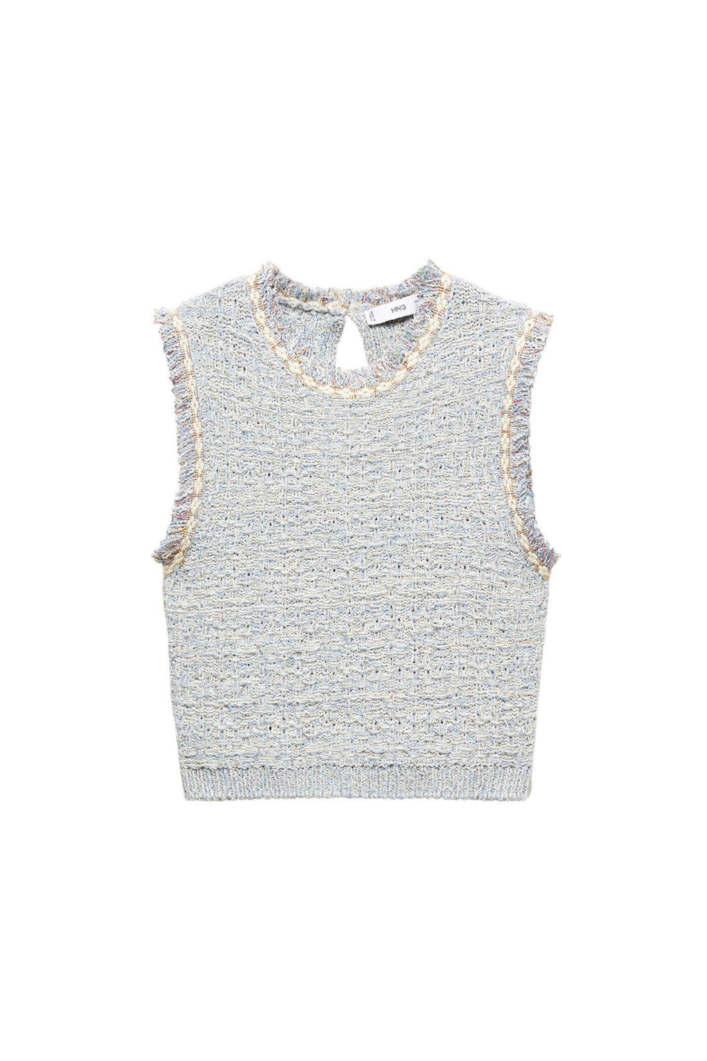 Mango tweed top lichtblauw kopen? | Morgen in huis | wehkamp