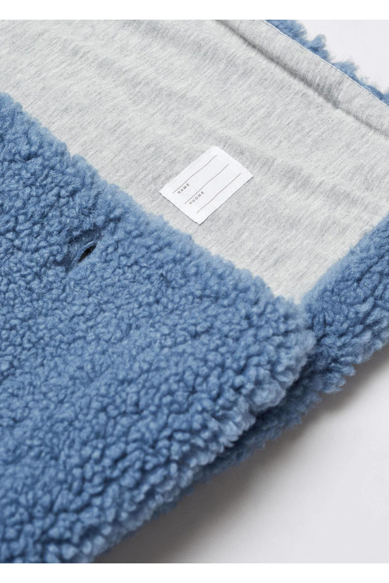 Mango Kids teddy winterjas lichtblauw | wehkamp