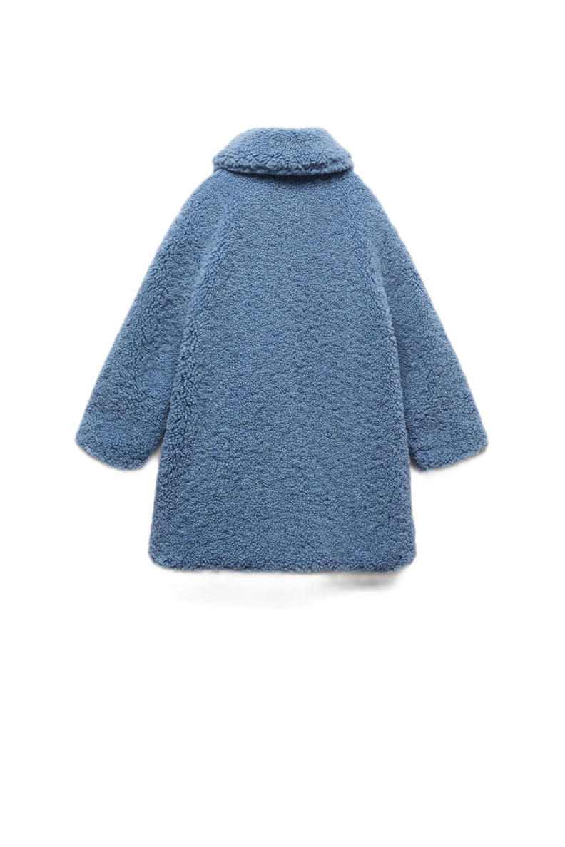 Mango Kids teddy winterjas lichtblauw | wehkamp