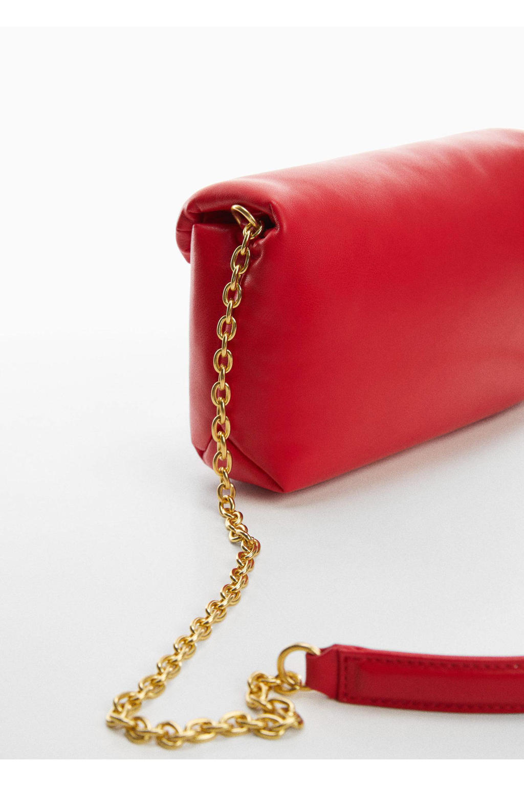 Mango doorgestikte crossbody tas rood | wehkamp