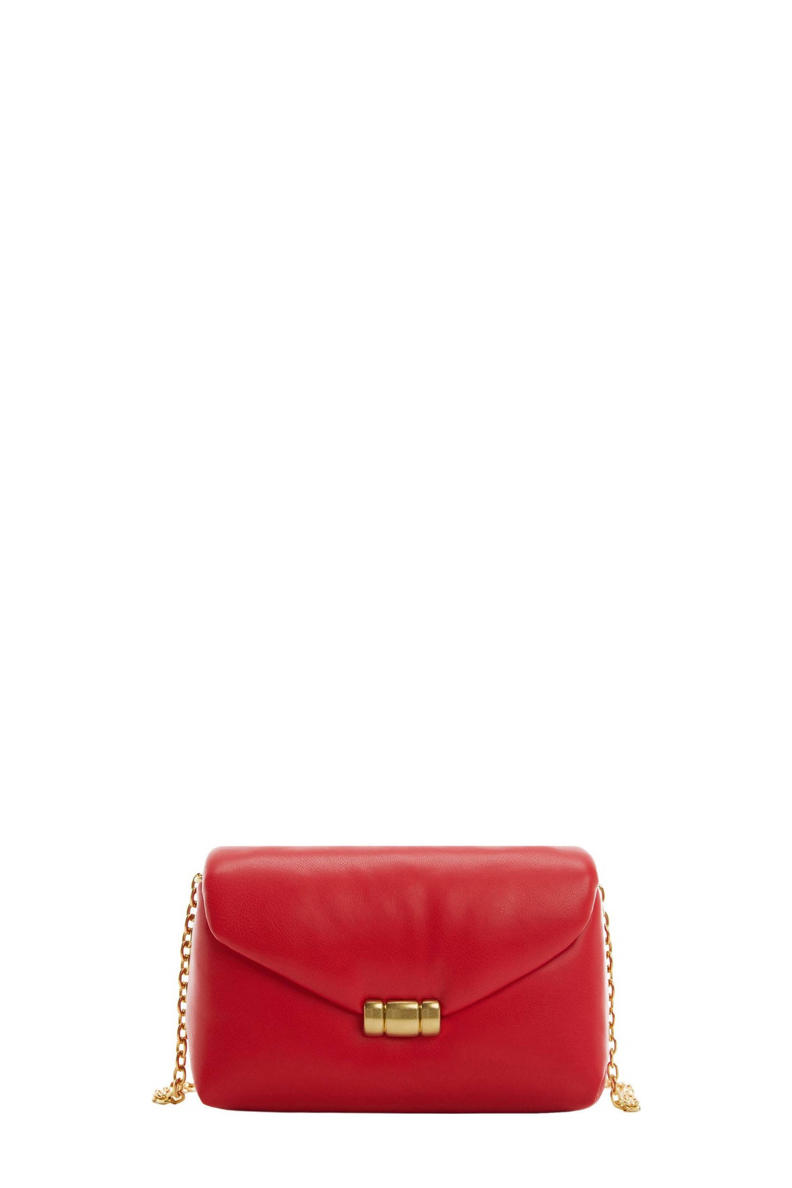 Mango doorgestikte crossbody tas rood | wehkamp