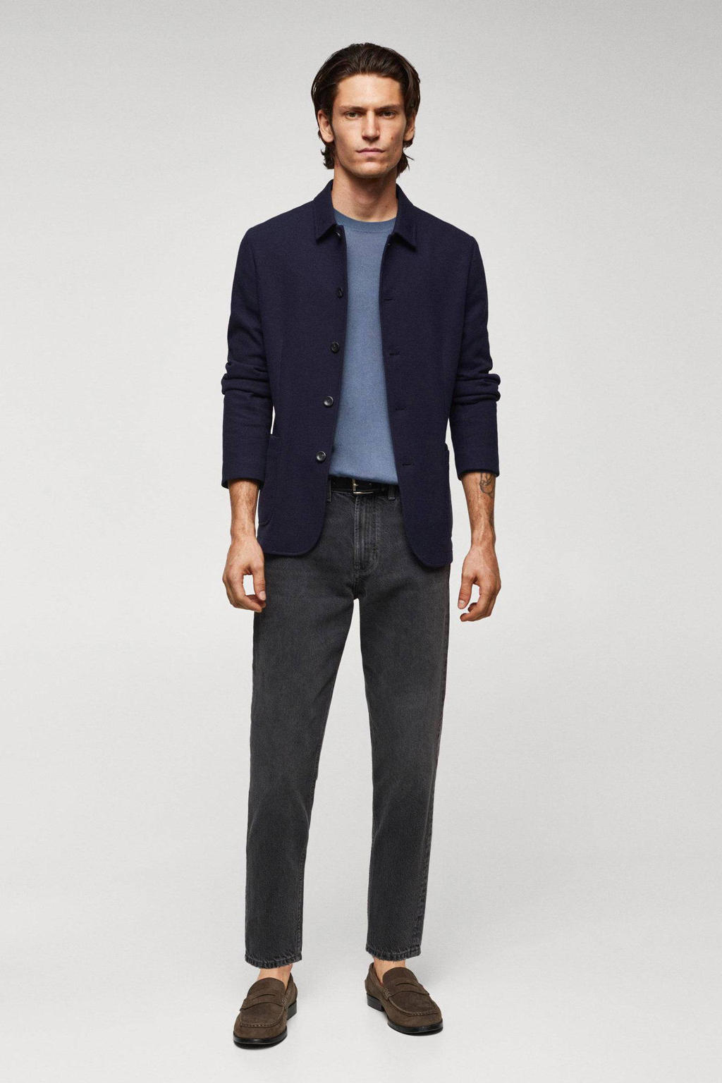 Mango Man slim fit colbert marine | wehkamp