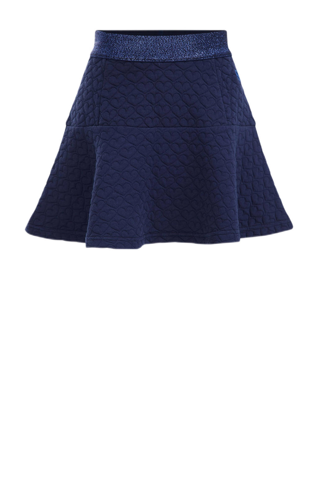 WE Fashion rok met textuur donkerblauw | wehkamp