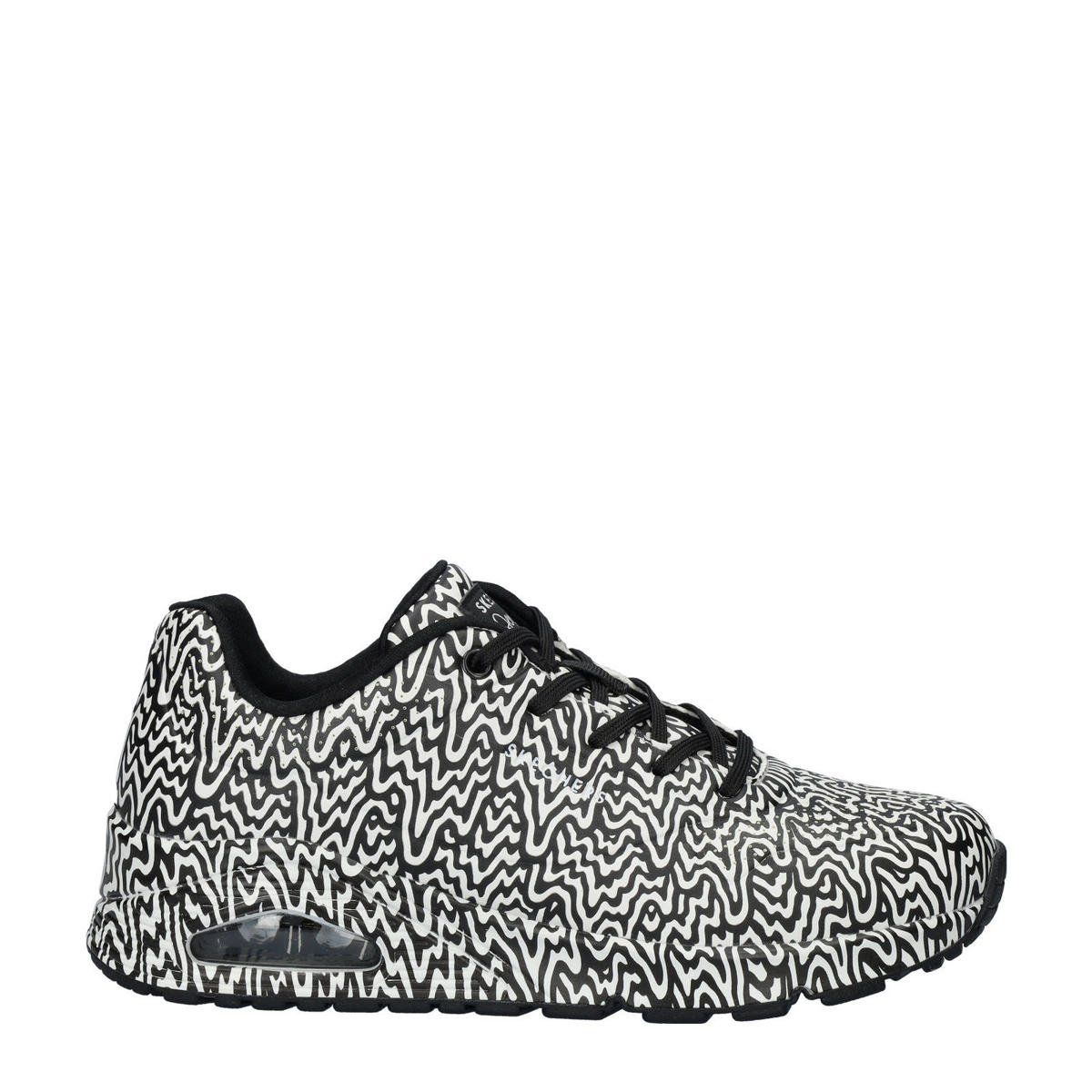 Skechers Uno Infinite Drip sneakers zwart/wit | wehkamp