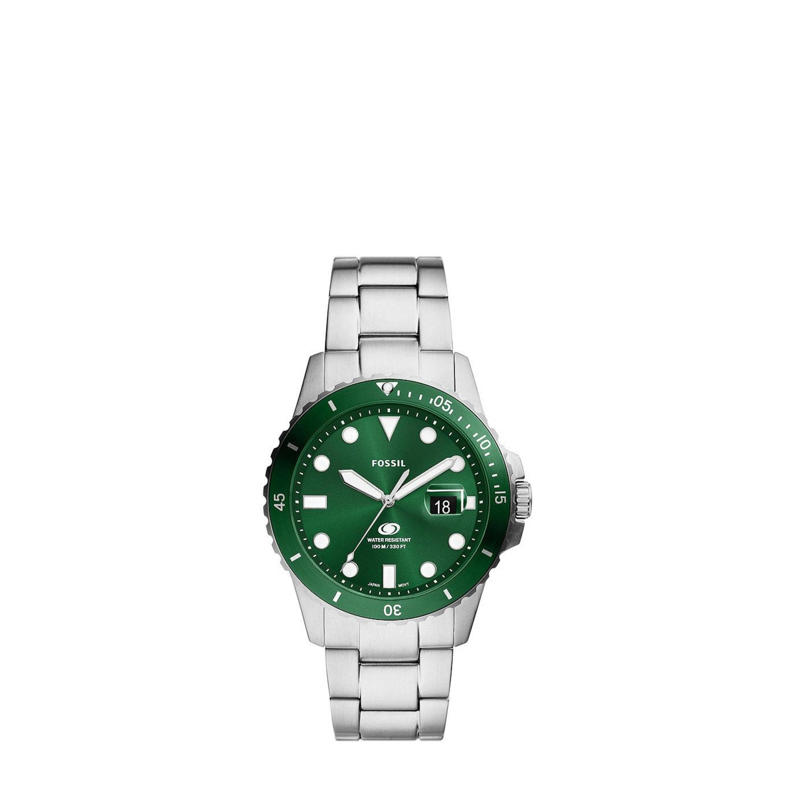 Fossil horloge FS6033 Fossil Blue Dive zilverkleurig | wehkamp