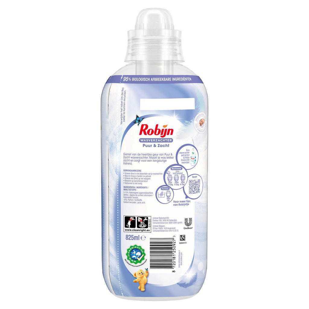 Robijn Classics wasverzachter Puur & Zacht - 4 x 33 wasbeurten - 132 ...