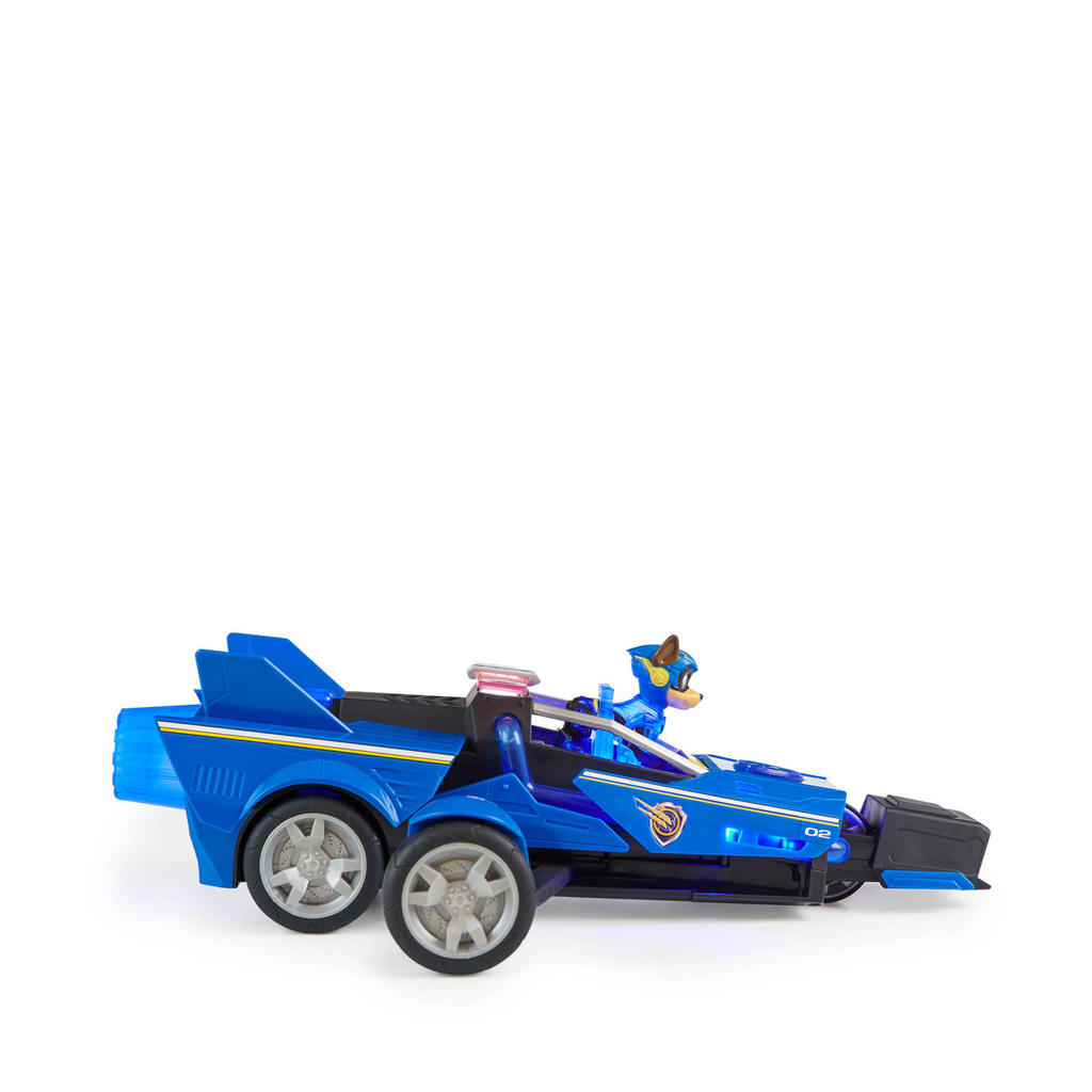 Paw Patrol The Mighty Movie Chase's Transformerende Raceauto met licht ...