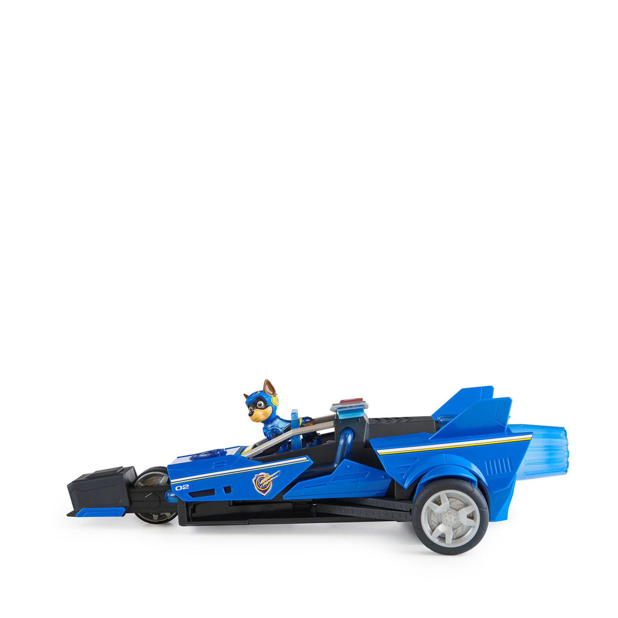 Paw Patrol The Mighty Movie Chase's Transformerende Raceauto met licht ...