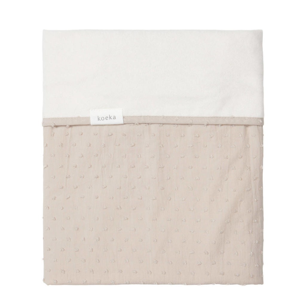 Koeka Napa baby ledikantdeken wafel/katoen taupe | wehkamp