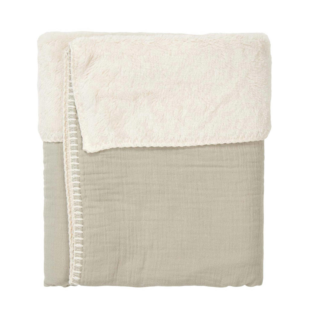 Koeka Faro baby wiegdeken met teddy 75x100 cm lichtgroen | wehkamp