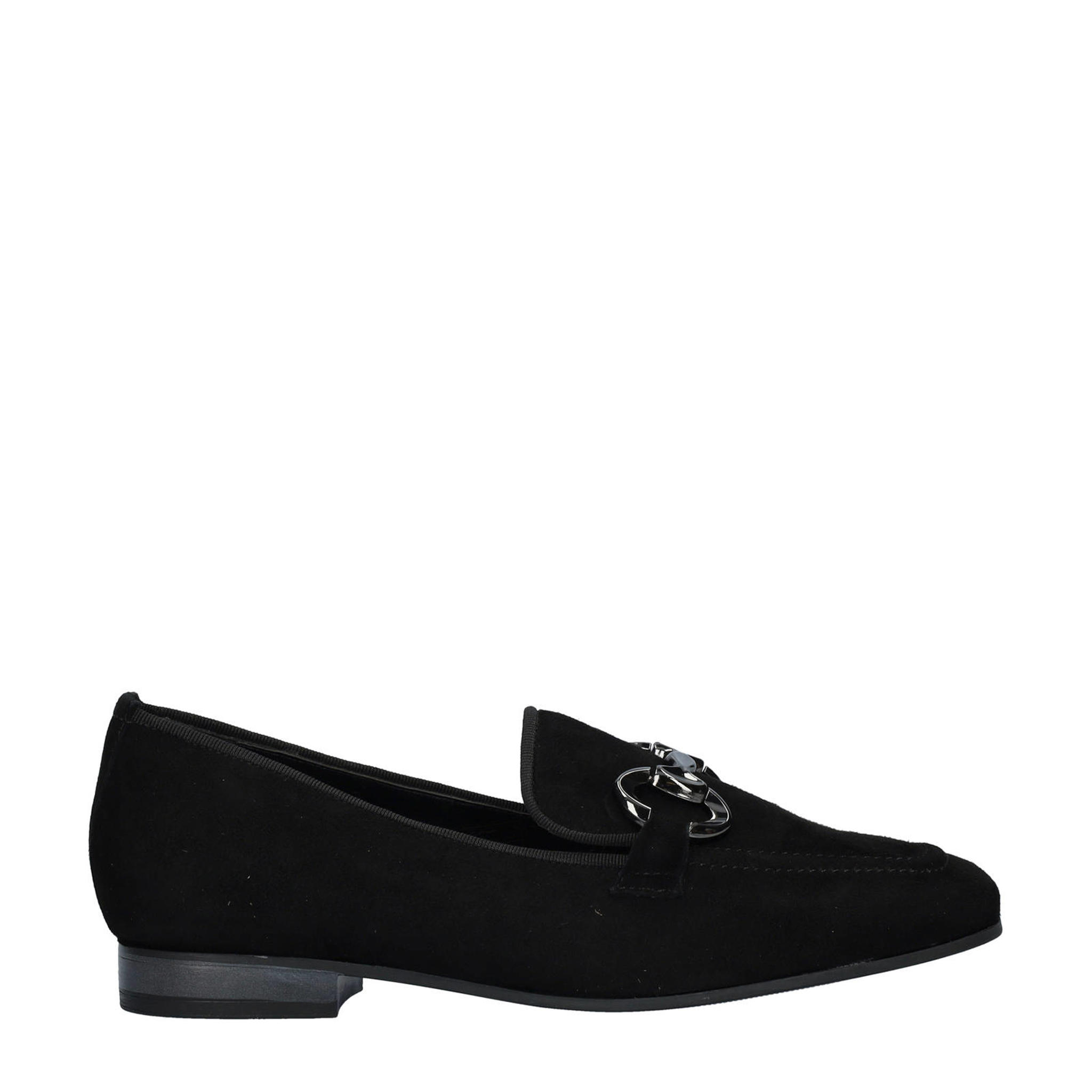 Nelson Miranda suède loafers met gesp zwart | wehkamp
