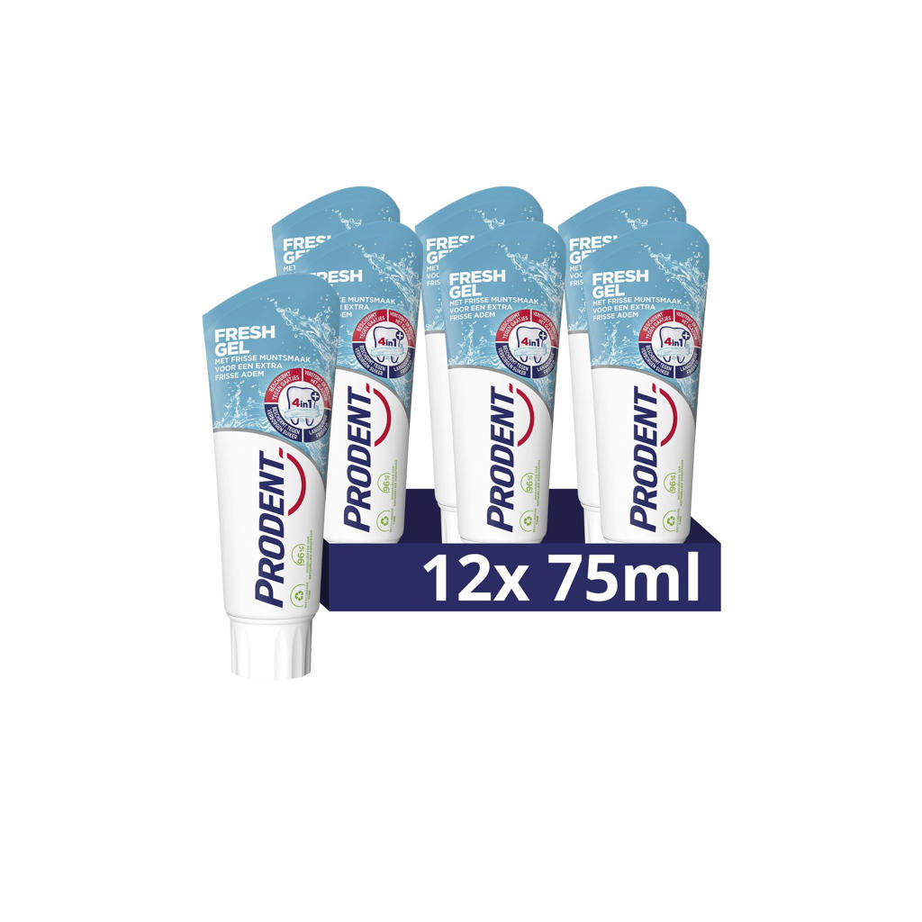 Prodent Fresh Gel tandpasta - 12 x 75 ml | wehkamp