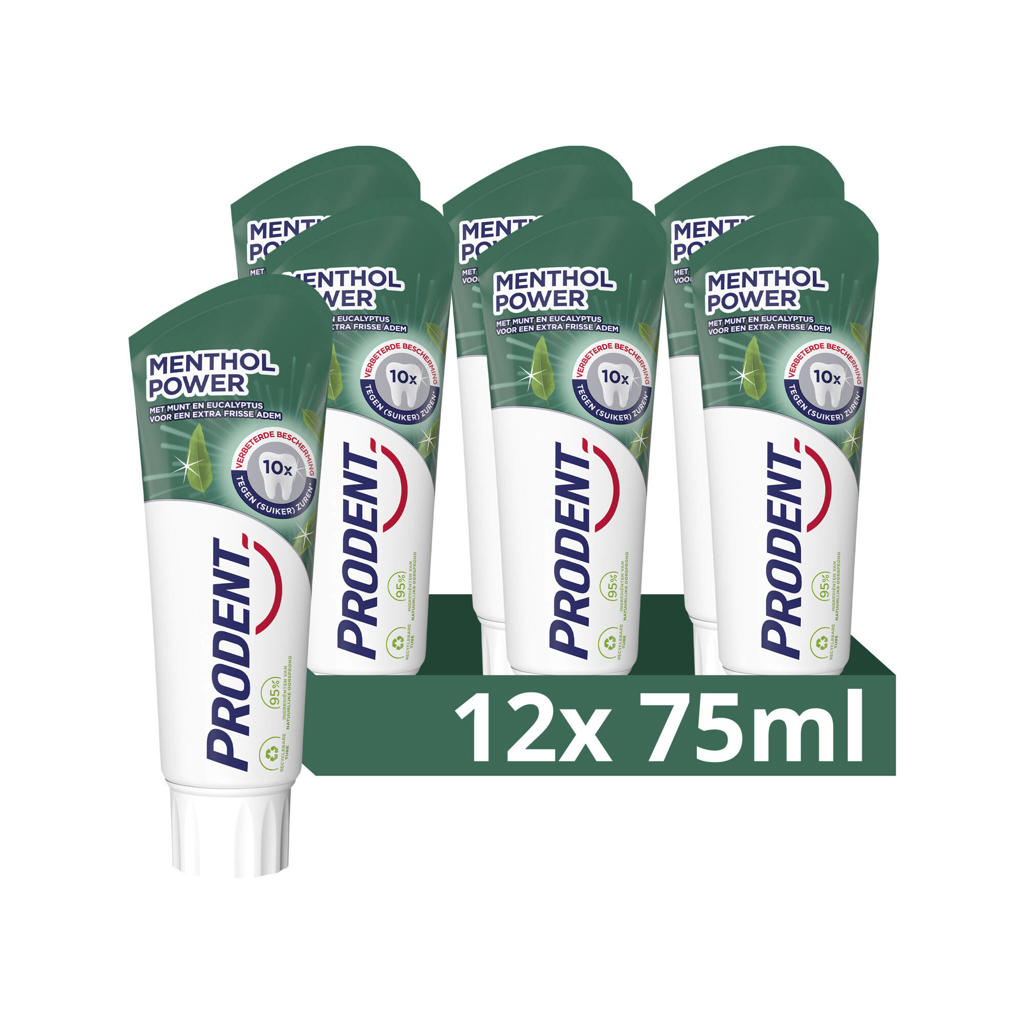 Prodent Menthol Power tandpasta - 12 x 75 ml | wehkamp