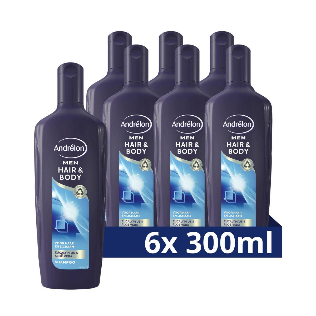 Andrélon Men Hair & Body shampoo - 6 x 300 ml | wehkamp