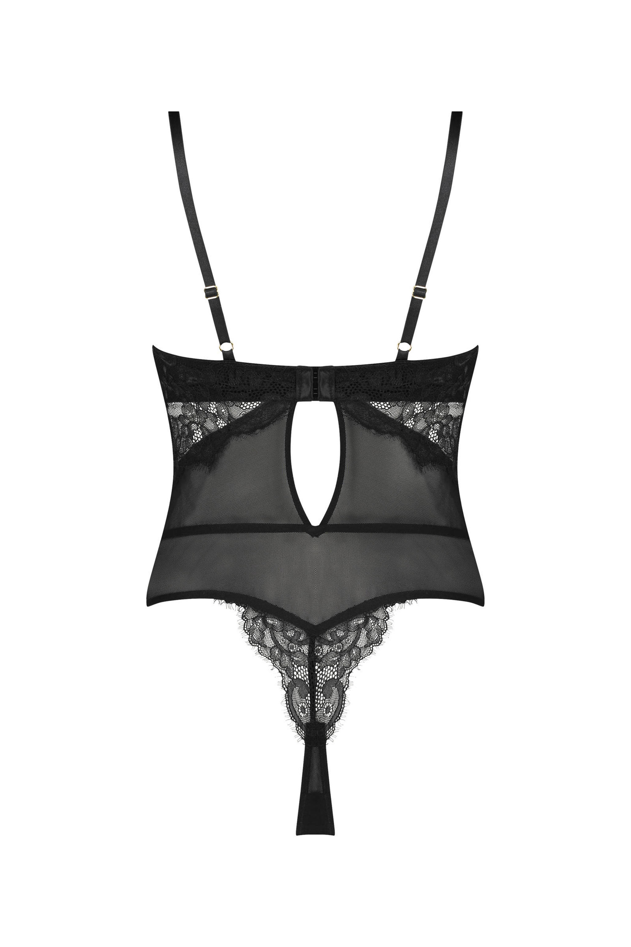 Hunkemöller stringbody Kattreya met beugel zwart | wehkamp