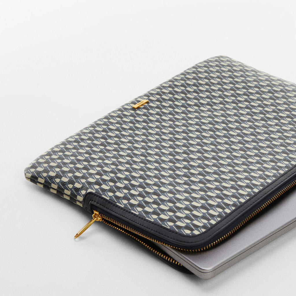 Mango 13 laptopsleeve donkerblauw | wehkamp