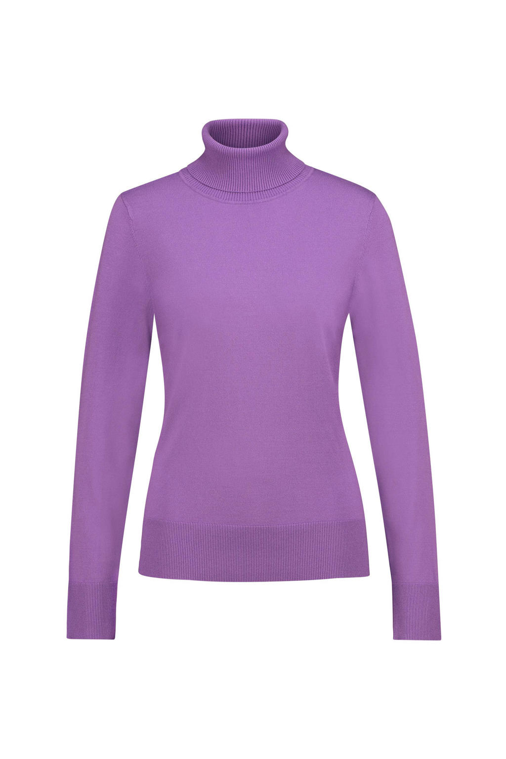 Claudia Sträter fijngebreide coltrui paars | wehkamp