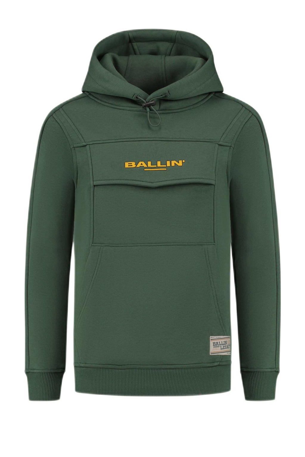 Ballin hoodie met logo donkergroen | wehkamp