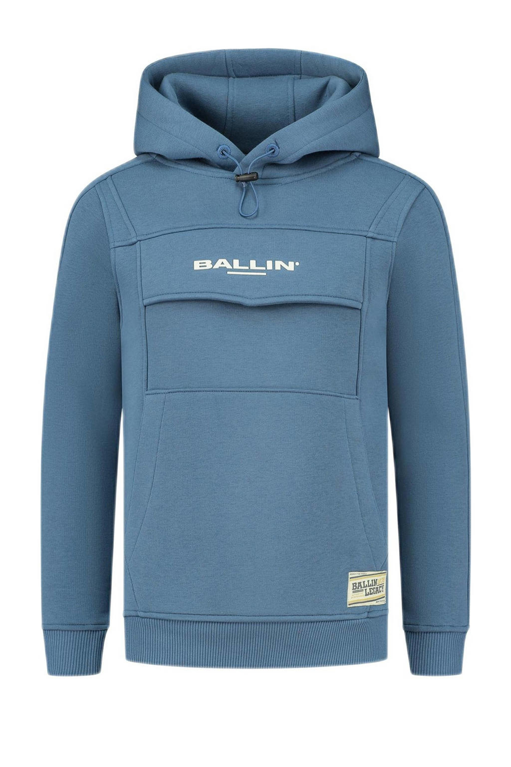 Ballin hoodie met logo middenblauw | wehkamp