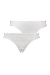 Hunkemöller string Angie met kant (set van 2) lichtroze | wehkamp