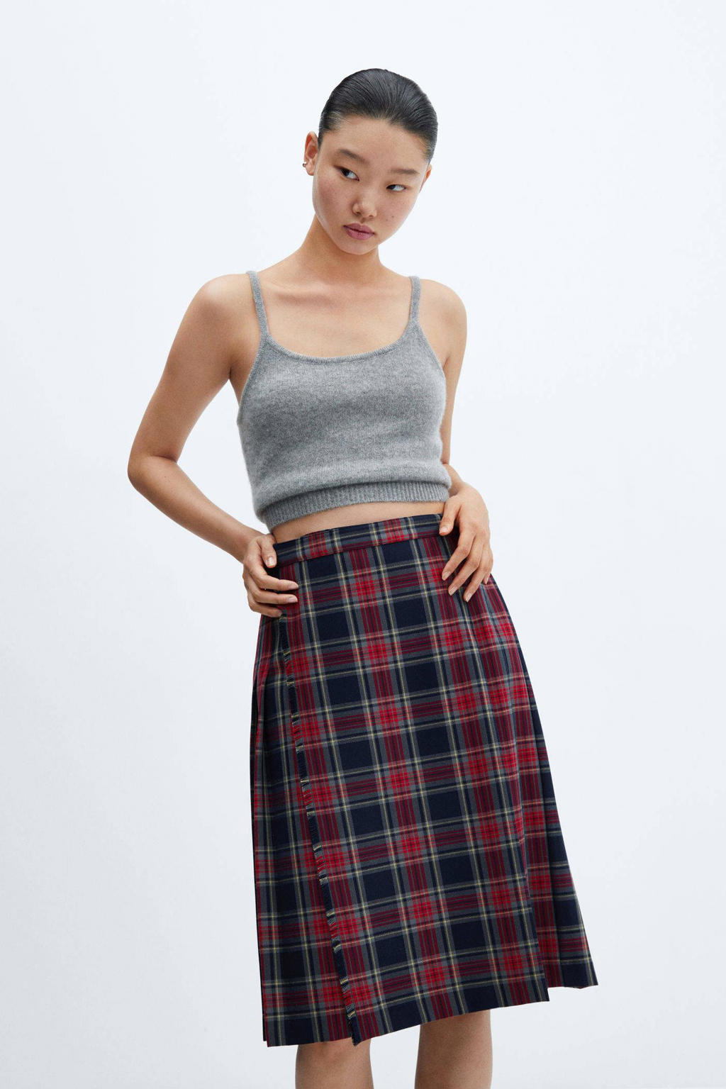 Mango geruite rok rood kopen? | Morgen in huis | wehkamp