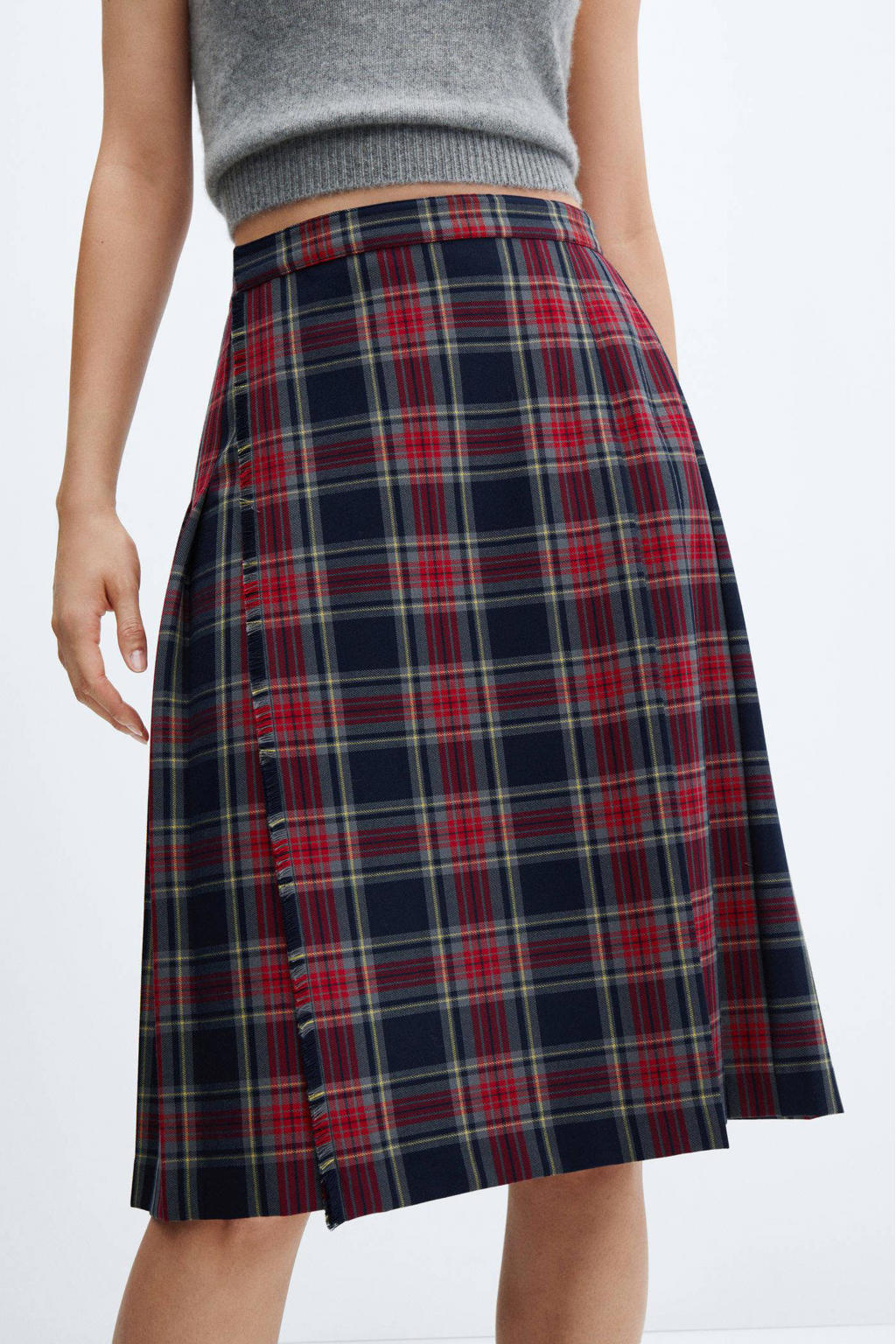 Mango geruite rok rood kopen? | Morgen in huis | wehkamp