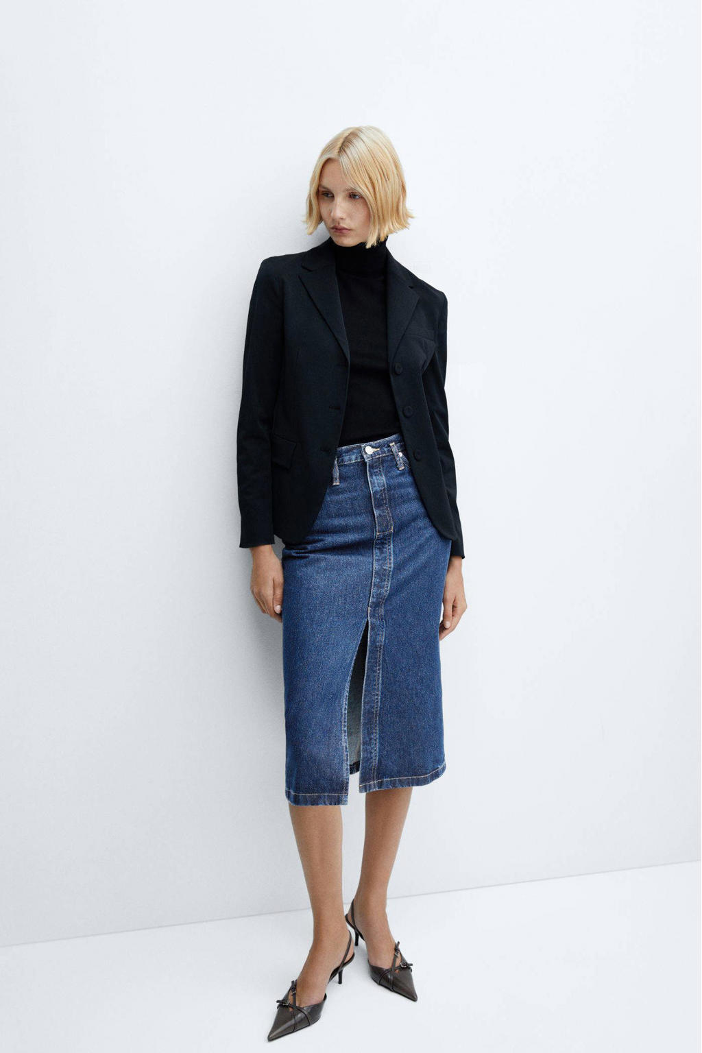 Mango rok dark blue denim kopen? | Morgen in huis | wehkamp