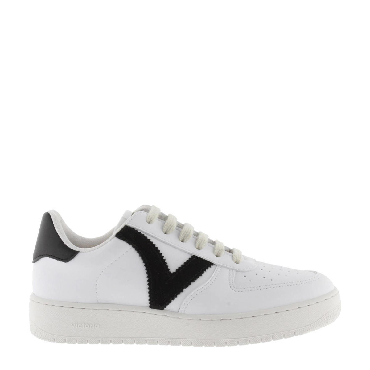 Victoria Madrid Efecto Pile sneakers wit/zwart | wehkamp