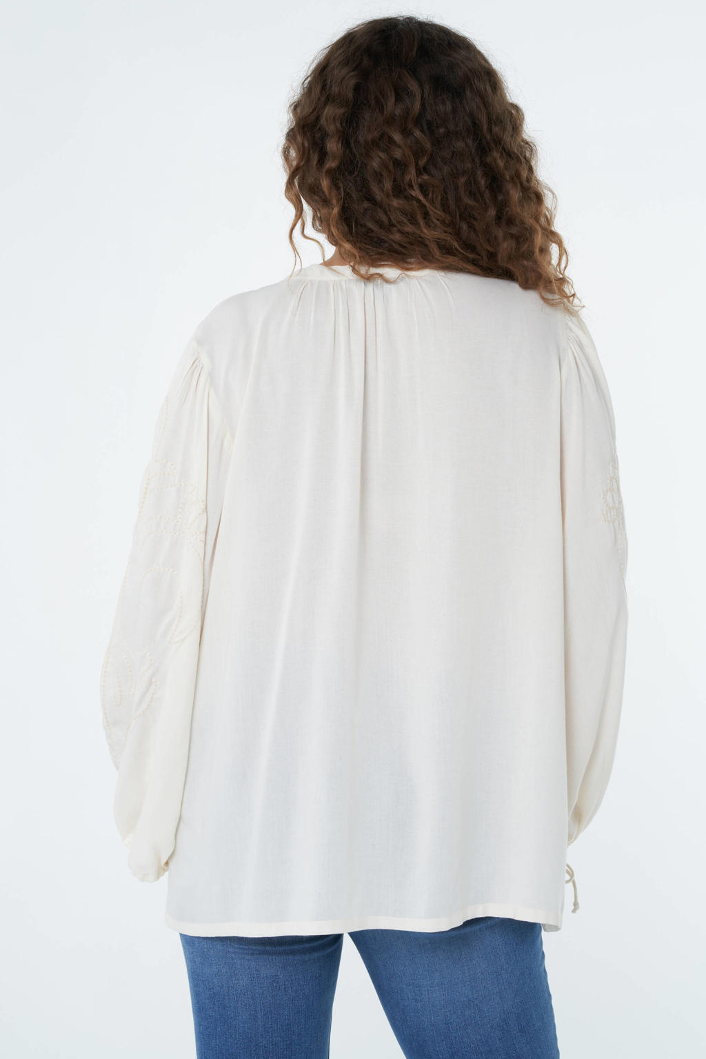 MS Mode blouse met borduursels ecru | wehkamp