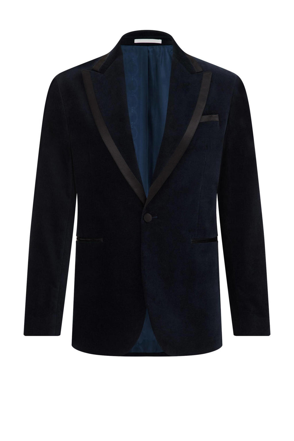 Van Gils fluwelen slim fit colbert bering sea | wehkamp