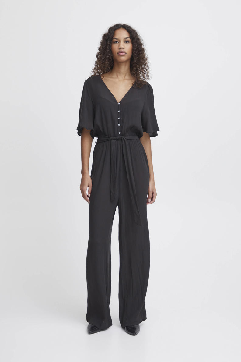 ICHI jumpsuit IHMARRAKECH zwart | wehkamp